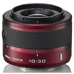 Nikon 1 J2 Compact System Camera with 10-30mm and 30-110mm Double Lens Kit - Red (10.1MP) 3 inch LCD
