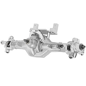 Dilwe RC Car Metal Front Axle Upgrade Part for HSP 94180/RGT 18000 1/10 Crawler-Type Truck Toy Cars, RC Axles CNC Metal RC Axles RC Accessories(Silver)