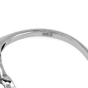 Silvershake White Cultured Freshwater Pearl 925 Sterling Silver Minimalist Solitaire Ring Size 6