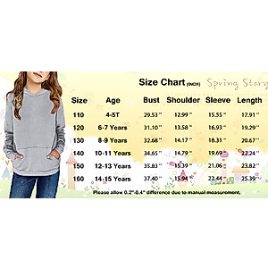 Haloumoning Kids Girls Fleece Pullover Hoodies Cute Leopard Printed Hooded Sweatshirts with Pockets 4-15 Years