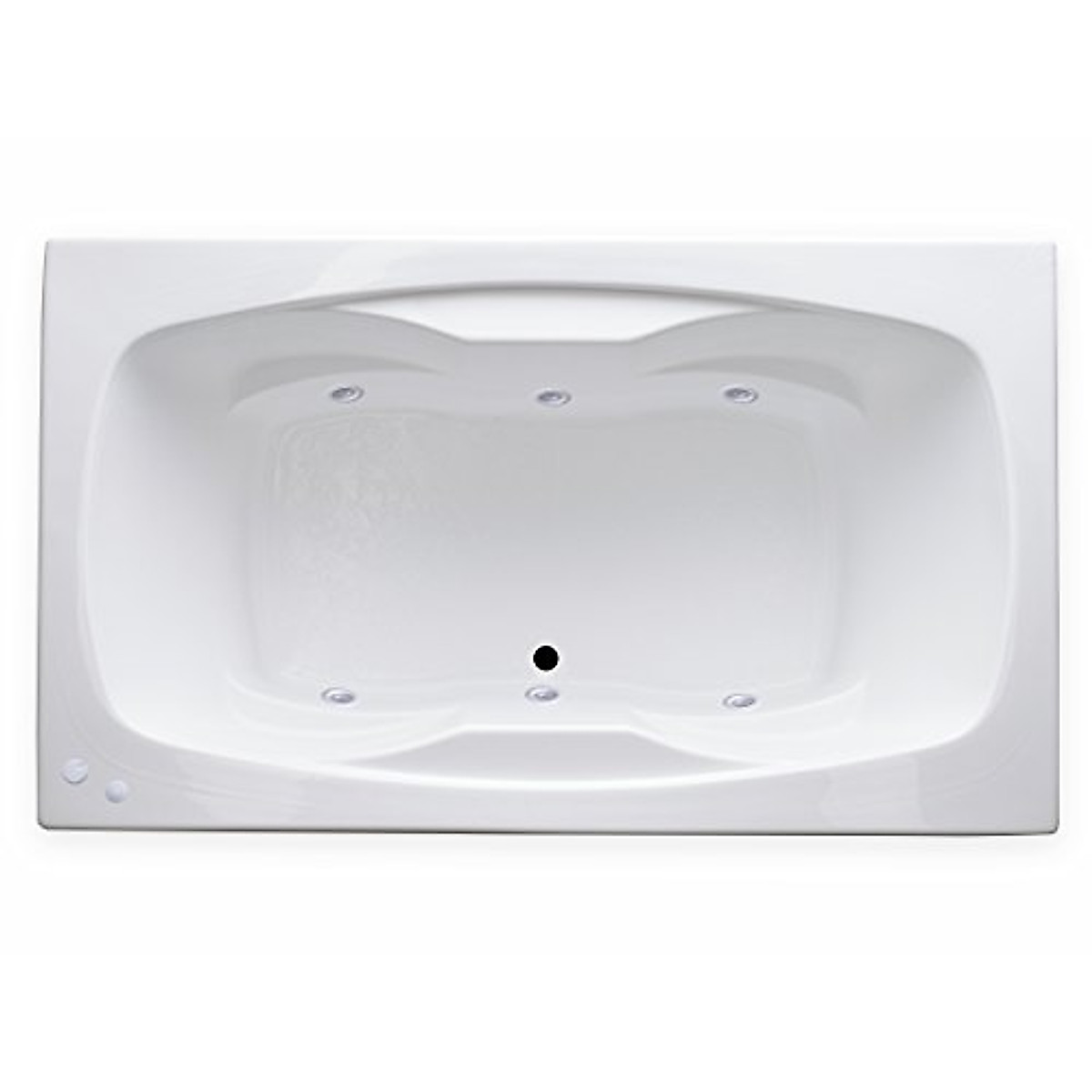 Carver Tubs - AR7242 - 6 Jet Whirlpool - 72"L x 42"W x 20.5"H - Drop In White Acrylic Bathtub (Left Hand Motor)