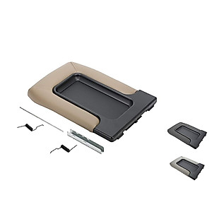 VeCarTech Center Console Lid/Cover Armrest Repair Kit Compatible with 99-07 Chevy Silverado,Tahoe,Suburban,Avalanche,GMC Sierra,Yukon,Escalade-Replaces 19127364,19127365,19127366, Dark Beige