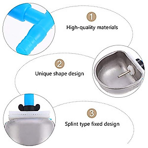 balacoo 5pcs Food and Water Bowl for Rabbit Cage Dispenser Waterer for Small Pet Bunny Ferret Hamster Guinea Pig Chinchilla