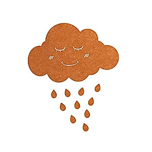 Cloud Smiley Decorative Wall Panel, Felt Photo Wall Note Board Bulletin Board Display Board, with a Box of thumbtacks (120x78cm)