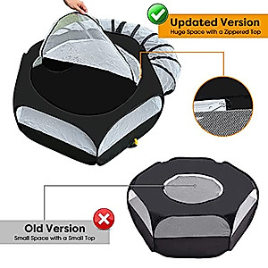 Small Animal Playpen Guinea Pig Cage Rabbit Pet with Tunnel Breathable&Transparent Pop Open Indoor Outdoor Exercise Portable Yard Fence with Top Cover for Cats,Bunny,Hamster,Hedgehog Pet,Chinchillas