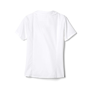 French Toast Girls' Short Sleeve Peter Pan Collar Blouse (Standard & Plus), White, 6