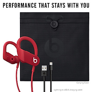 Powerbeats High-Performance Wireless Earbuds - Apple H1 Headphone Chip, Class 1 Bluetooth Headphones, 15 Hours of Listening Time, Sweat Resistant, Built-in Microphone - Red