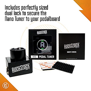 Rock Stock Nano Electric Guitar Tuner Pedal - Compact Chromatic Tuner Foot Pedal Fits on Any Pedalboard - For Acoustic, Electric, Bass Guitar, Mandolin and Other Instruments
