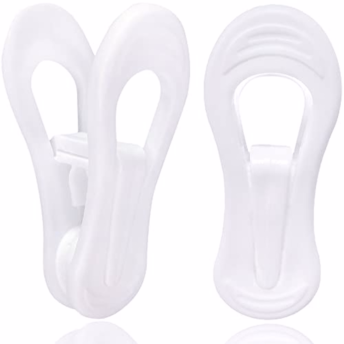 TOFIIGREM White Hanger Clips for Plastic Hangers (20 Pack), Strong Plastic Hangers Clips for Plastic Clothes Hangers, Multi-Purpose Chip Clip Clothes Clips for Baby Kids Hangers Skirt Pants Hangers