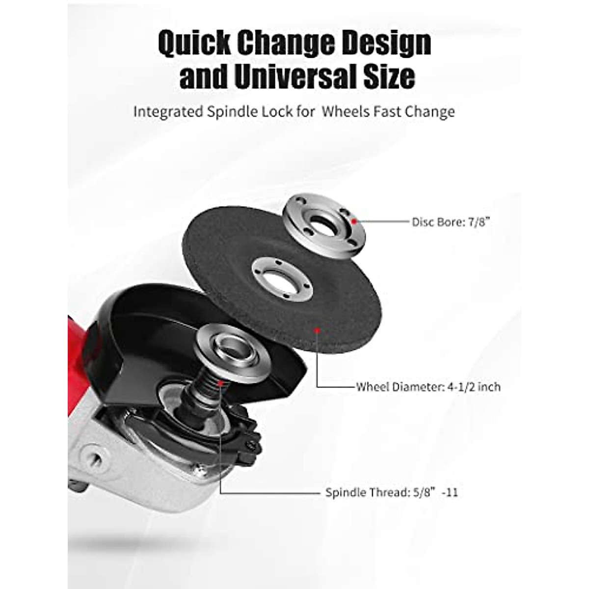 AVID POWER Cordless Angle Grinder with 4-pole Motor, 20V Cordless Grinders Tools w/4.0A Battery & Fast Charger, 4-1/2 Inch Grinding Wheels, Cutting Wheels, Flap Discs and Adjustable Auxiliary Handle