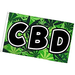 New CBD Flag 3x5ft CBD Banner Sign CBD Waterproof Flag CBD Sold Here Dispensary Indoor Outdoor For All Weather Banner Flag FII0708IN