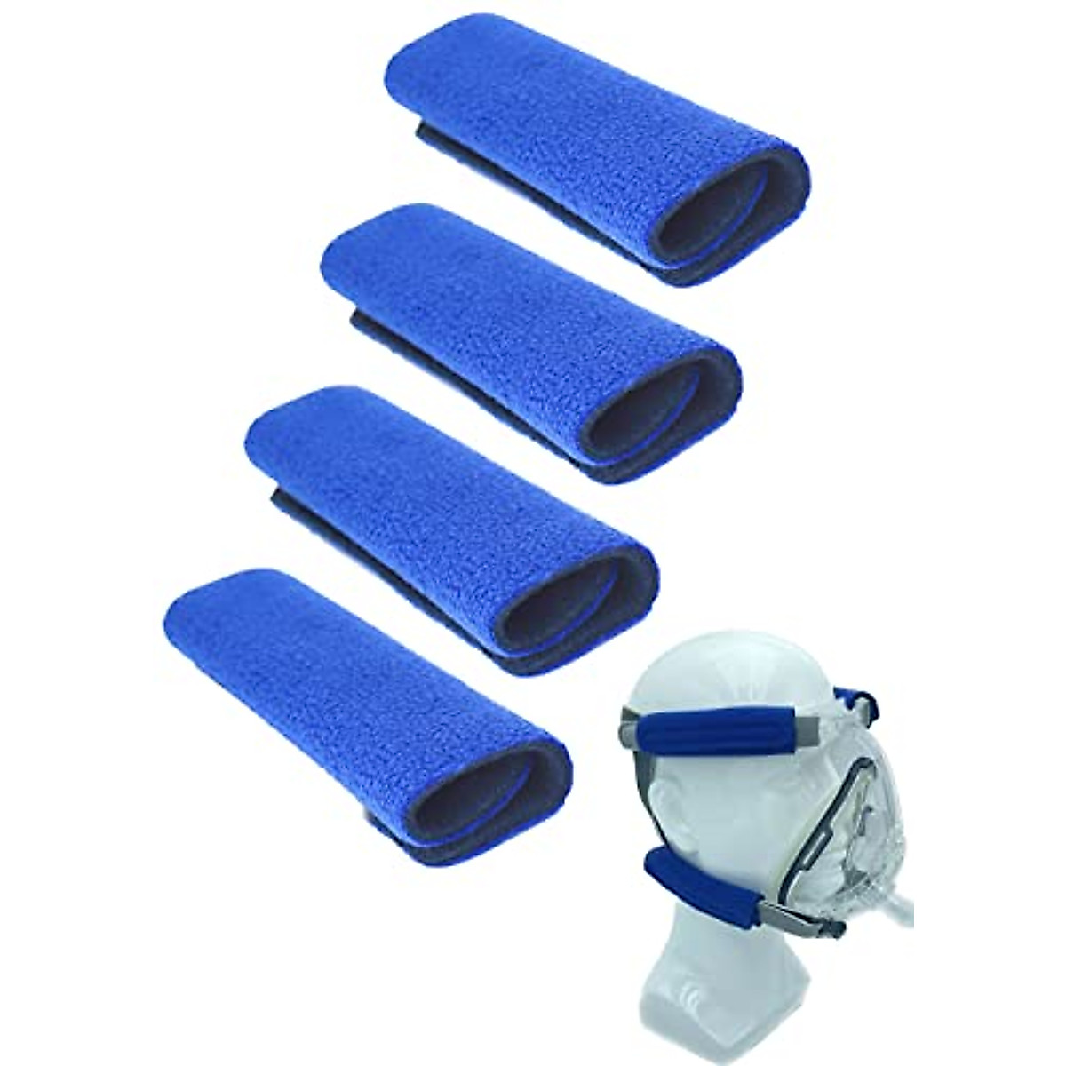 4 Pack CPAP Strap Covers ,CPAP Face cushion Pads, CPAP Strap Comfort Pads, CPAP Mask Cover Compatible for Full CPAP Mask to Reduce Headgear Pressure and Cheek Red Marks and Discomfort