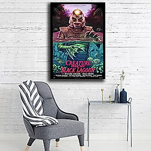 The 1954 Horror Film, The Creature from The Black Lagoon Canvas Art Poster and Wall Art Picture Print Modern Family Bedroom Decor Posters 16x24inch(40x60cm)