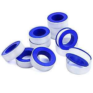 SKPPC Adhesive Tape 30 Pieces, 1/2 Inch Teflon Tape for Plumbing, Waterproof Seal Tape for Thread Pipe, Air Head, 0.5 x 394 Inch, White
