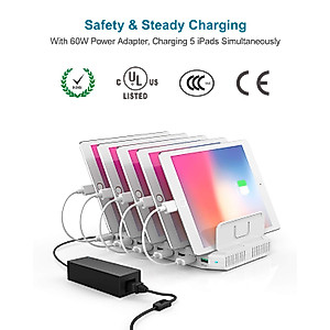 [Bundle] 4-Port USB 3.0 Hub Long Cable 48-inch with Micro USB Charging Port & QC3.0 Charging Station for Multiple Devices