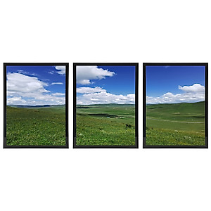 Medog 12x16 Picture Frame Black Display Pictures 12" x 16" Set Of 1 12x16 Black Picture Poster Frame Safety high transparent PC sheet Wall Mounting pin-hook not included (P1ZB 12x16 BA 1P)