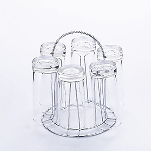 JOROBURO Glass Water Cup Rack, Bracket Stainless Steel Household Draining Cup Storage Rack Holder, Glass Tumbler Organizer Cup Mug Organizer Kitchen Storage and Accessories for Party