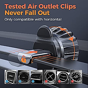 Magnetic Phone Holder for Car, ADIUPUL [Upgraded Clip] Magnetic Car Mount [360° Unobstructed] Magnet Phone Holder for Car, Magnet Phone Holder for Car Compatible with 4-6.7 inch Smartphone and Tablets