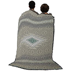 Pure Country Weavers Glacier Cove Blanket - Southwest Native American Inspired - Gift Tapestry Throw Woven from Cotton - Made in The USA (72x54)