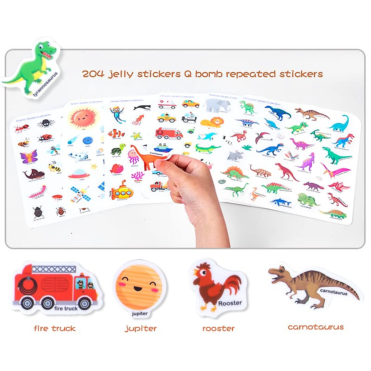 Sticker Books for Kids 3-4, Reusable Sticker Book, Quiet Busy Book, Montessori Preschool Learning Activities Educational Travel Toys Gift, Insect Stickers