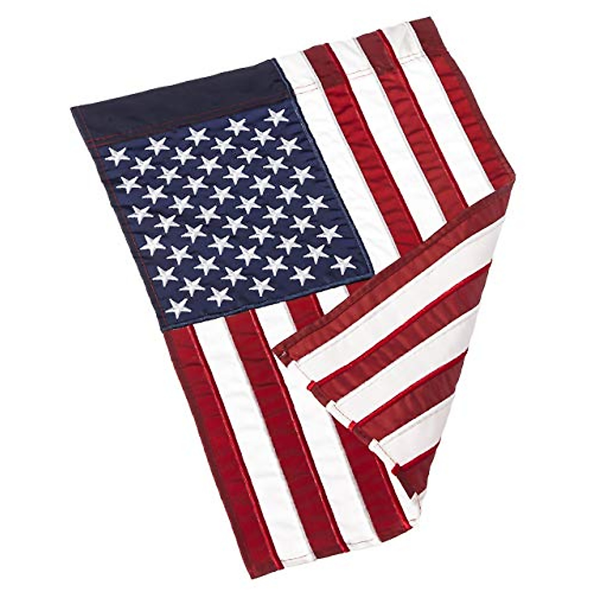 Evergreen American Flag 18-inch x 12.5-inch Garden Size | Heavy Duty Outdoor Premium 310D | Embroidered Stars and Stripes and Quadruple Stitched Edge | USA Residential or Commercial