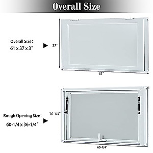 Concession Window w/Awning 60" W x 36" H Food Truck Serving Window Benefits for Your Food Truck or Trailer