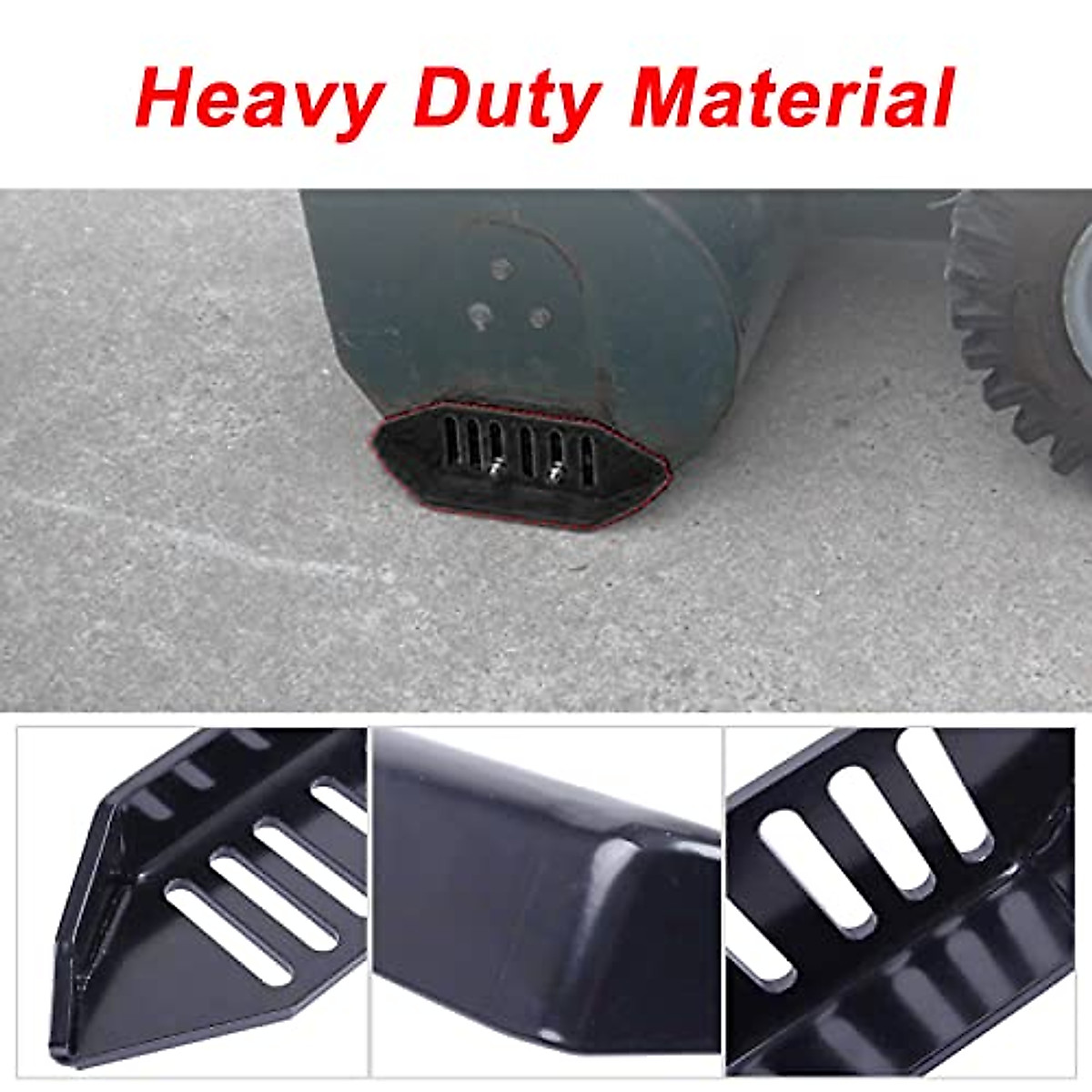 ELITEWILL Universal Snow Blower Skid Shoe Heavy Duty and Wide Snow Thrower Slide Shoes with Black Powder Coating Fit for All Stage Snowblowers