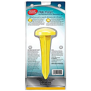 Simple Solution Pee Post Outdoor Potty Training Aid | Pheromone-Infused Yard Stake with GO HERE™ Technology | 13 Inch Stake