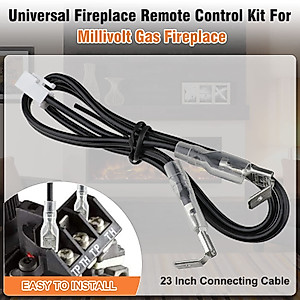 CASMER Fireplace Remote Control Kit RCST,for Ambient Majestic Vermont-castings monessen skytech ect Fireplaces Stoves,Millivolt Thermostatic Gas Propane LPG Valve,Temp Control 3 YR-GNTEE