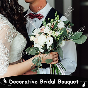 150 Pieces String Pearl Stick Pearl Garland Beads Wreath Wedding Pearl Bridal Bouquet Party Decor Beaded Strand for Wedding Party Table Decor Crafts DIY Accessories (Milky White)