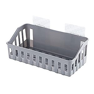 Floating Shelves with Hooks Wrought Iron Storage Baskets Metal Wall Shelves Hangers for Entrance Bedroom Living Room Keys Small Drying Rack (Grey, One Size)