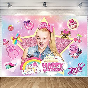 JoJo Birthday Party Supplies Pink Theme Birthday Party Decorations Backdrop for Kids Birthday Background Supplies Banners Baby Shower Cake Smash Studio Pictures Shoot Favors Christmas Decorations