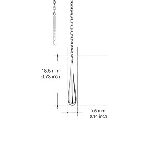 LUHE Sterling Silver Teardrop Threader Earrings Long Chain Dangle Earrings Christmas Gifts for Women
