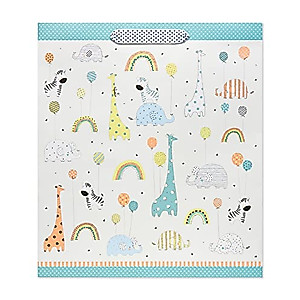 Papyrus 18" Jumbo Gift Bag - Designed by House of Turnowsky (Zoo Animals with Balloons) for Baby Showers, Baby Sprinkles, New Baby, Baptisms, Christenings and All Baby Occasions (1 Bag)