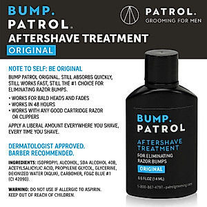 Bump Patrol Original Formula After Shave Bump Treatment Serum - Razor Bumps, Ingrown Hair Solution for Men and Women - 0.5 Ounce