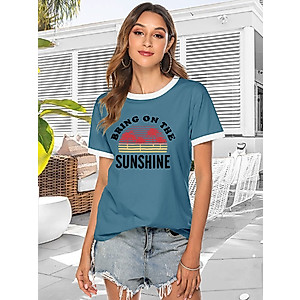Nlife Bring On The Sunshine Graphic Long Sleeves Tees Blouses for Women Tops Sweaters for Women