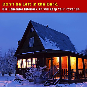 Generator Interlock Kit Compatible with General Electric GE 150 or 200 amp Main Breaker,1 1/4 Inch Spacing Between Main and Branch Breaker(GE200-A) for Emergency in Snowstorm Thunderstorm Weather