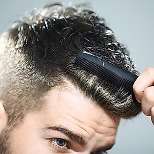 G.B.S Pocket Comb Black Course Fine and All Fine Pocket Comb, Pack of 12