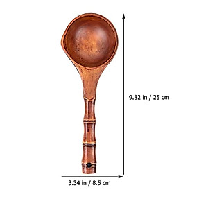 FOMIYES Wood Water Ladle Sauna Ladle Wooden Sauna Room Spoon Water Ladle Bathroom Spoon Shampoo Ladle Water Scoop for Sauna Room Kitchen Bathroom Garden Coffee Pouring Ladle