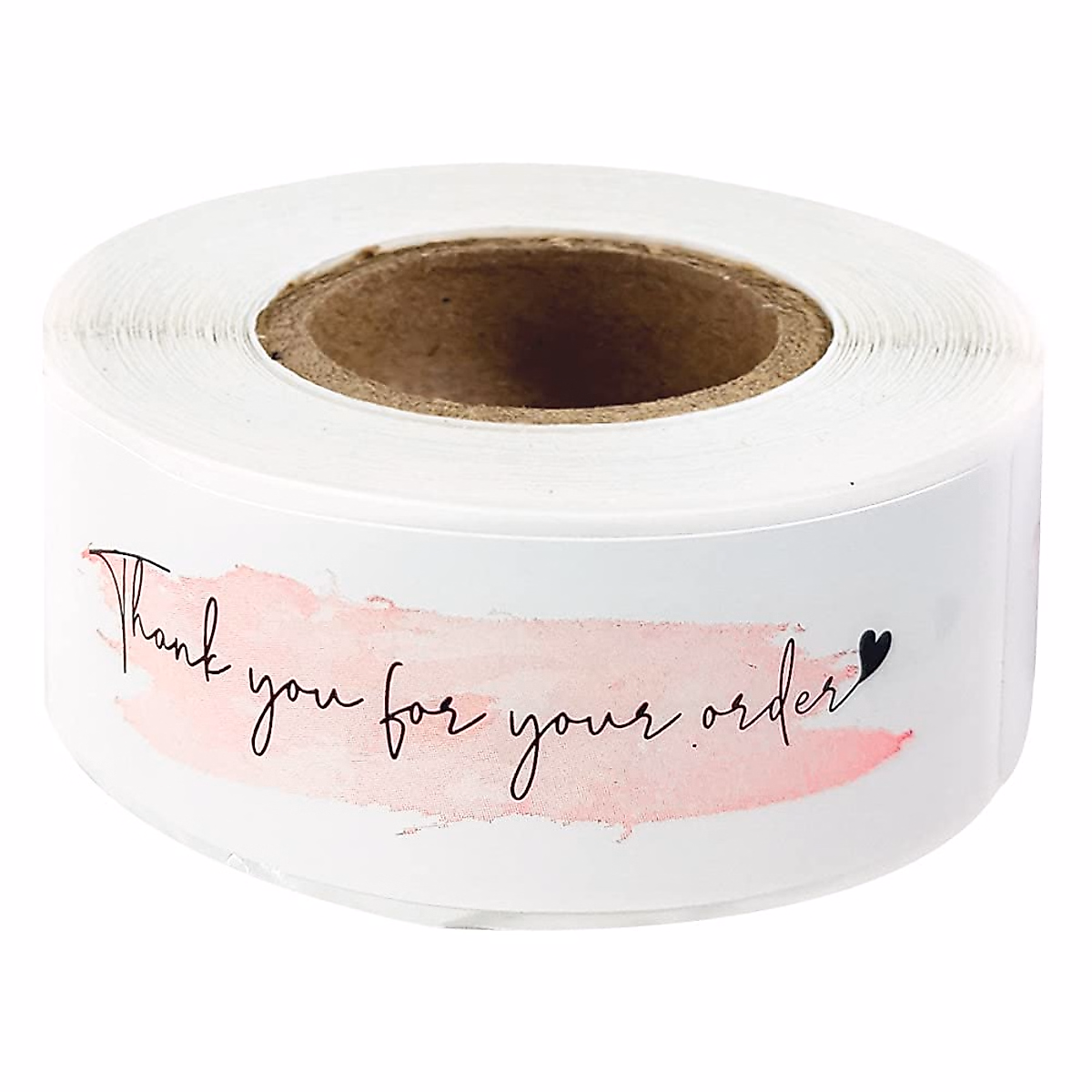 1inch x 3inch Thank You for Your Order Stickers, Pink Decorative Sealing Stickers for Delivery, Decoration, Gifts, Packaging, 120 Labels Per Roll, 1 roll