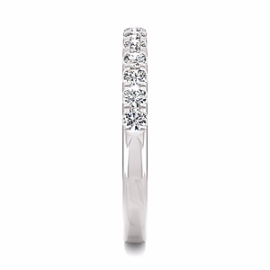 14K White Gold Forever One 1.8mm Round Moissanite Wedding Band-size 9 0.29cttw DEW by Charles & Colvard