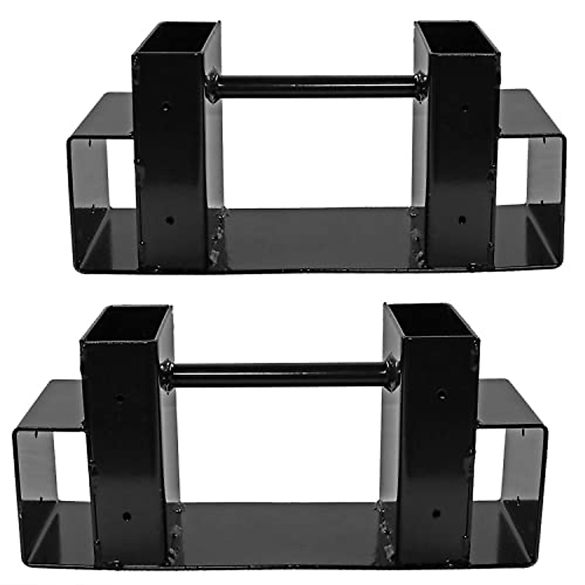Sunnydaze Firewood Log Rack Bracket Kit - Adjustable to Any Length - Open-End Design - 1 Pair of Brackets