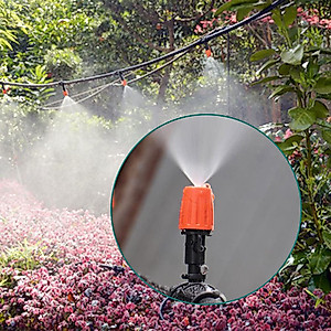 Mist Cooling Automatic Irrigation System, 2023 New Drip Irrigation Kit Cooling Irrigation System, Garden Plant Watering Sprinkler System with Distribution Tubing Hose Adjustable Nozzles (32.8FT/10M)