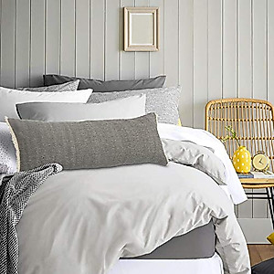 LR Home Charcoal Gray Solid Fringed Throw Pillow, 1 Count (Pack of 1)