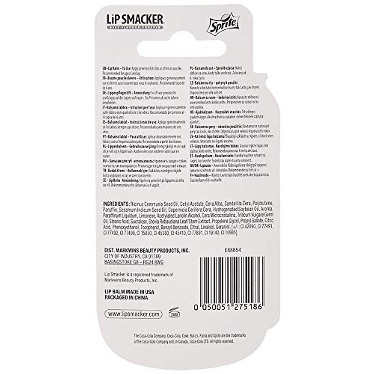 Lip Smacker Sprite Lip Balm Matte Clear, Coke Collection