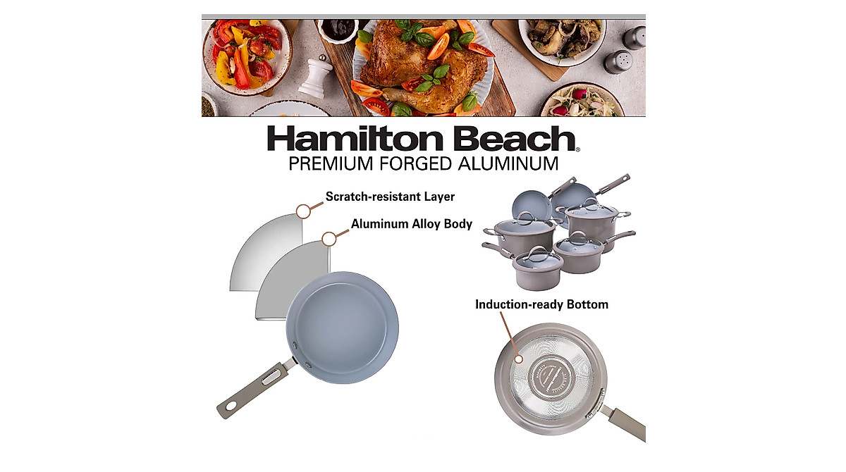 Hamilton Beach 10-Piece Non-Stick Cookware Set