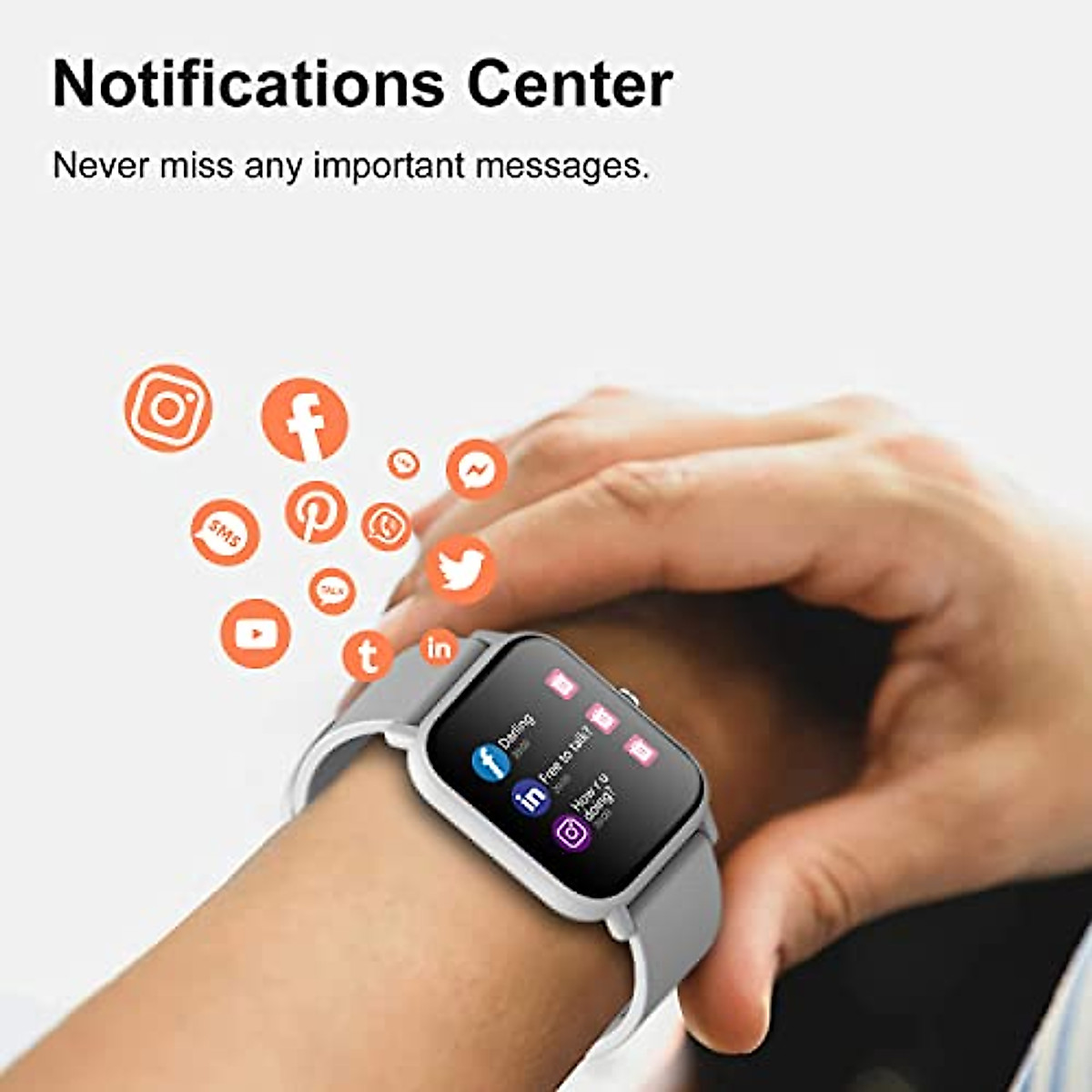 Fitness Tracker 2024 (Answer/Make Call),Smart Watch with 24/7 Heart Rate Blood Oxygen Monitor,Sleep Tracker,100+ Sports Modes,Pedometer,IP68 Waterproof Activity Trackers for Android&iPhone Women Men