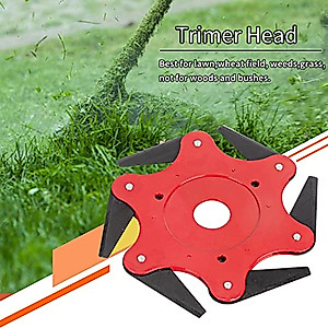 LUSQI Weed Eater Blades 6-Steel Cutter Trimmer Head Weed Wacker Blades Universal Fits Straight Shaft Trimmer