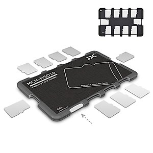 10 Slots Micro SD Card Case Holder Storage Organizer, Ultra Slim Credit Card Size Lightweight Portable TF MSD Memory Card Storage