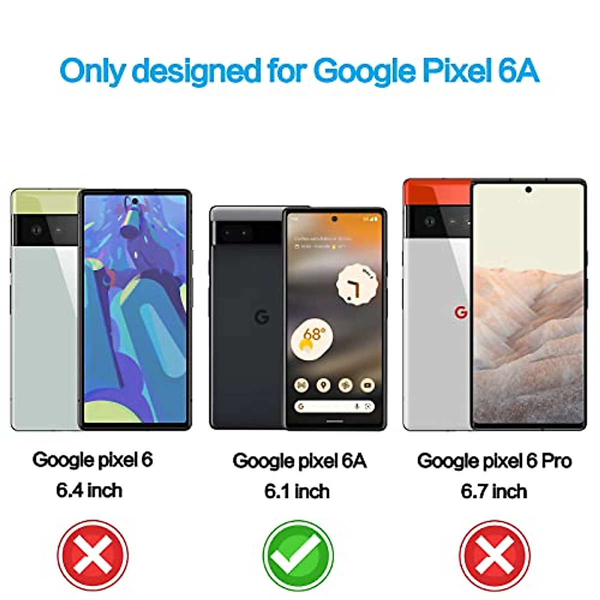 [2 Pack] YWXTW Privacy Screen Protector for Google Pixel 6A 6.1”5G,Tempered Glass Anti-Spy 9H Hardness Film for Google Pixel 6A,HD Anti-Scratch Easy Install Bubble Free Case Friendly